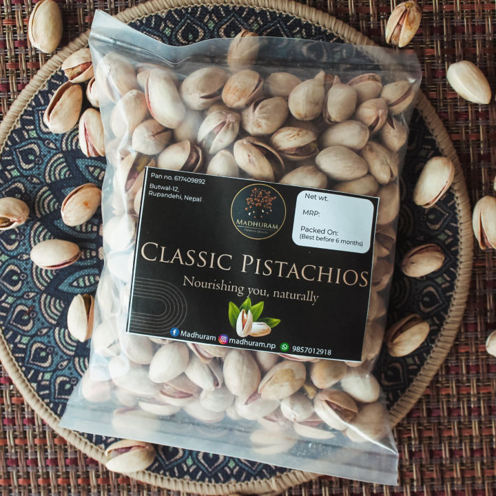 Madhuram Fresh Pistachios/Pista | Dry Fruits Nuts | 500Gm | Daraz.com.np