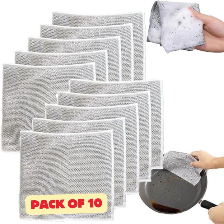 Metal Mesh Cleaning Cloth | Mesh Wire Cloth for Kitchen | Non Scratch ...