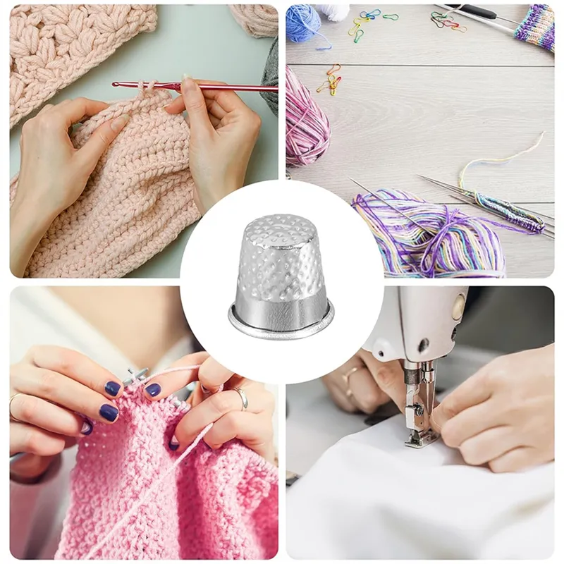 ARELENE Sewing Thimble Finger Protector, 30 Pcs Metal Finger Shield ...
