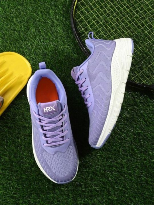 HRX by Hrithik Roshan Lavender & White Lace-Up Running Shoes For Women ...