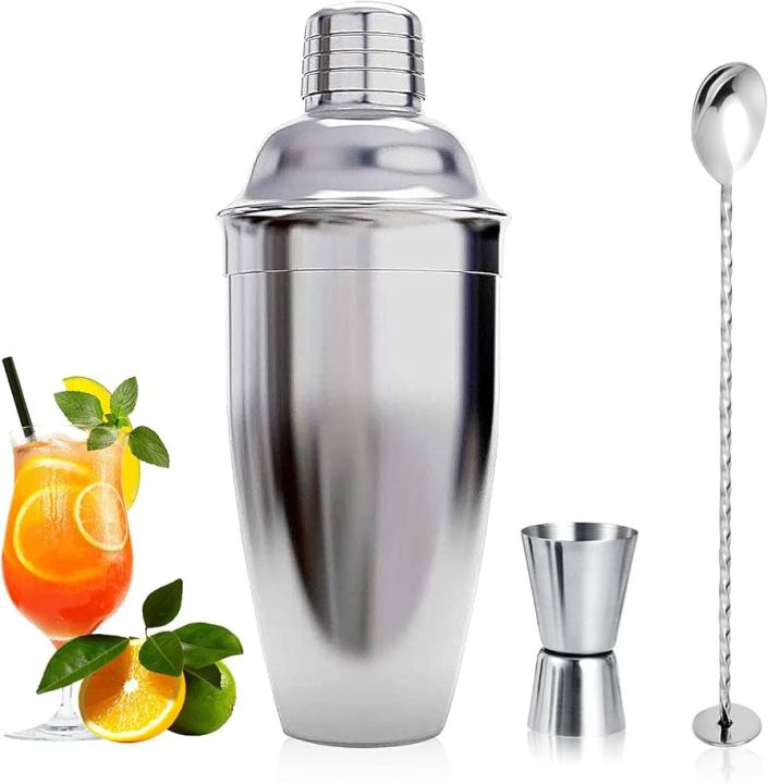 Mixer Martini Spirits Maker Bar Strainer Bartender Kit 3 Piece Set of Cocktail / Mocktail 750 ml ...
