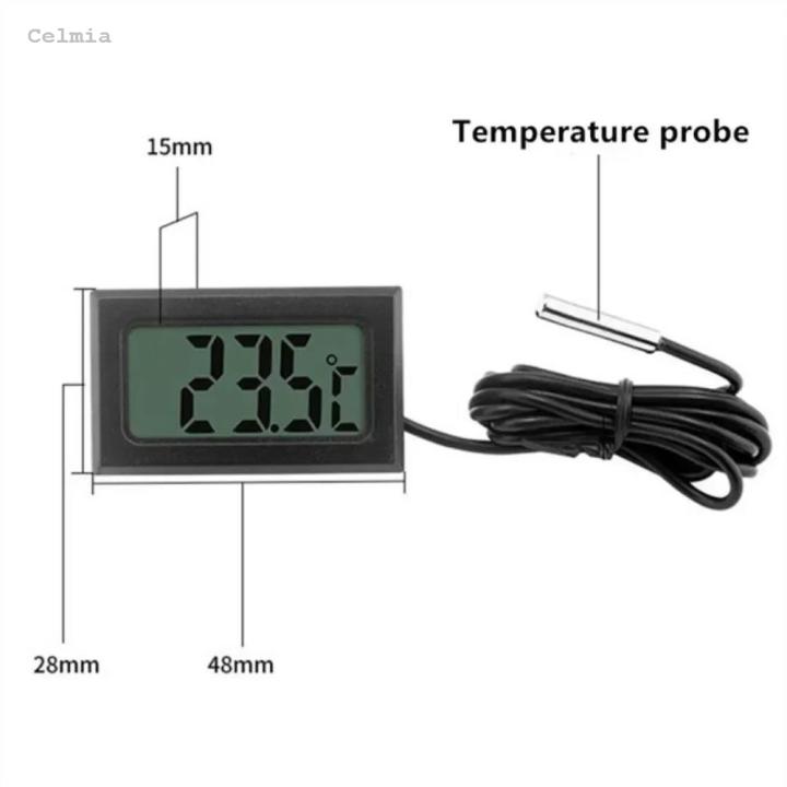 Celmia Digital Refrigerator Thermometer with Probe - Embedded ...