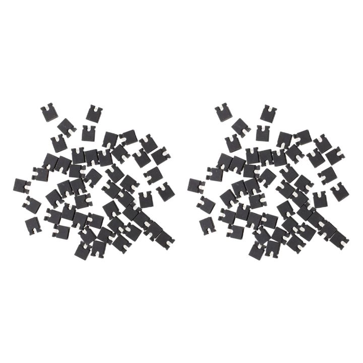 100 Pcs 2.54mm Jumper Cap Mini Jumper Short Circuit Cap Connectors ...
