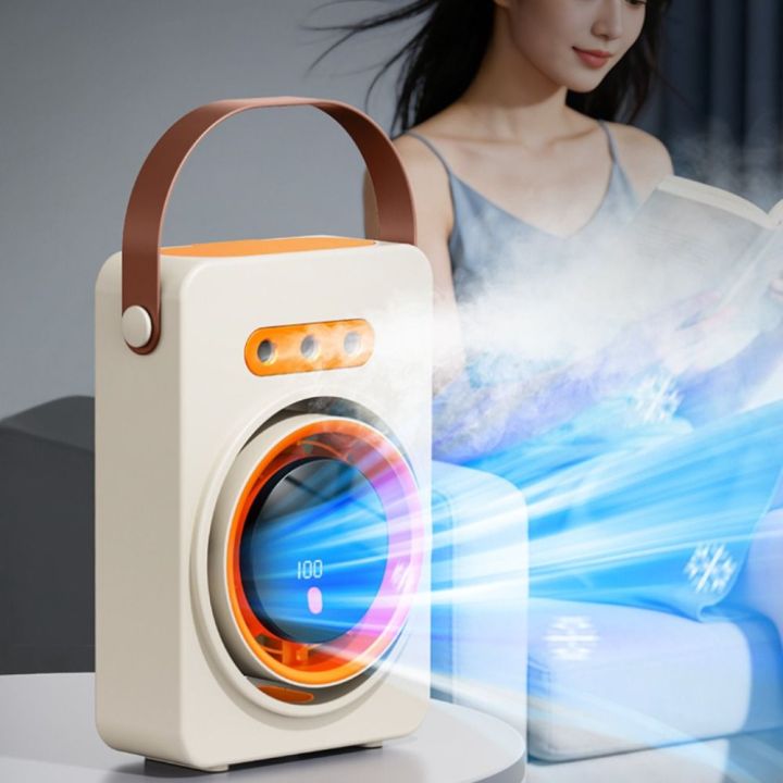 Cooling Fan 100-Speed Stepless Adjustment Mini Evaporative Air Cooler ...
