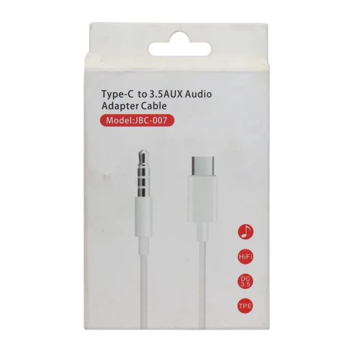 Type C To 3.5 Aux Adapter Cable, JBC-007 | Daraz.com.np