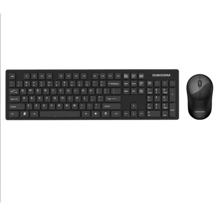 Digicom Wireless Keyboard + Mouse Combo Dg-K80 (Black) | Daraz.com.np