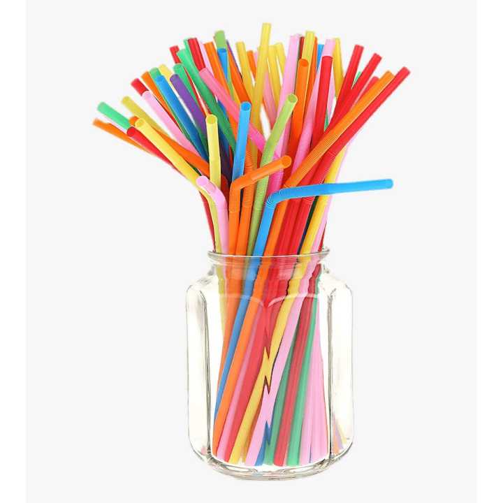 100 Pieces Disposable Multicolor Flexible Polypropylene Plastic ...