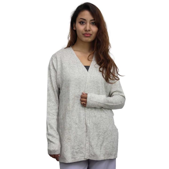 Light Grey Solid Outer For Women | Daraz.com.np