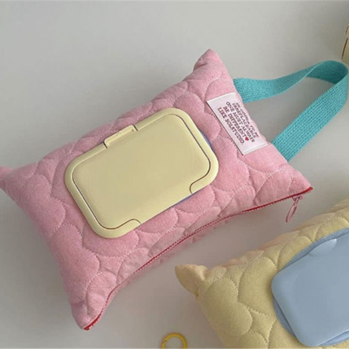 Macaron Color Cotton Baby Wet Wipe Pouch Portable Wipes Holder Case ...