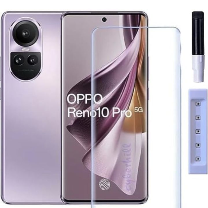 Oppo Reno 10 Pro (5G) UV Light Adhesive Tempered Glass Screen Protector ...