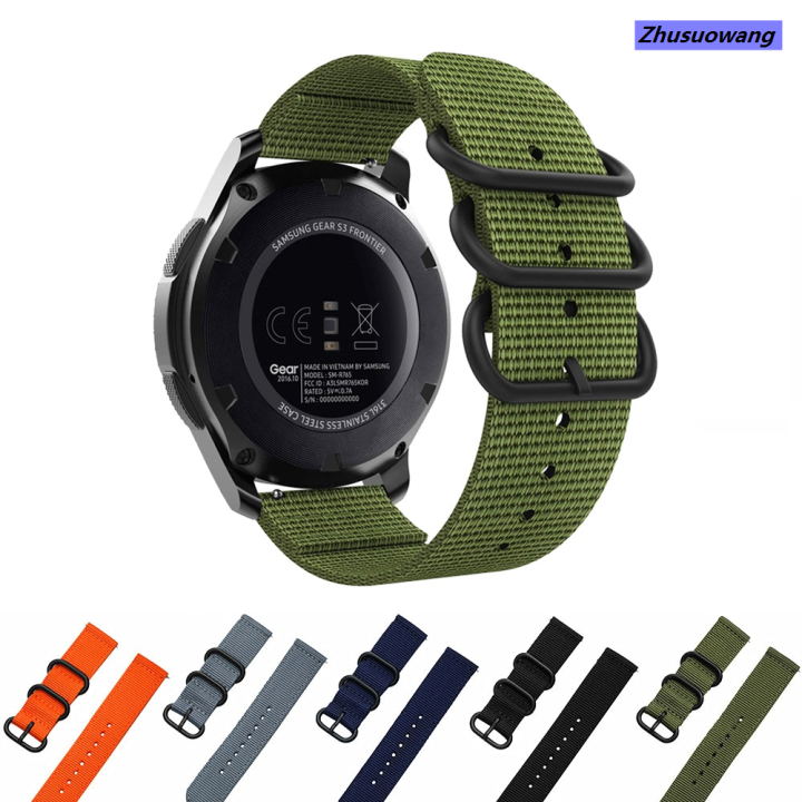 Zhusuowang 【LuxeLoom123】22mm Premium Nato Nylon Strap 3 Ring Watch Band ...