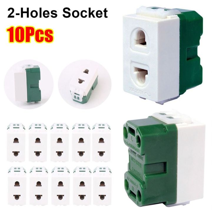 10Pcs New 120 Series Two-hole Socket Flat Round 2-Pin Socket Single ...