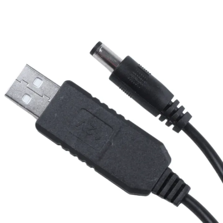 USB Port To 2.1mm 12V DC Barrel Jack Power Cable Cord Connector Black ...