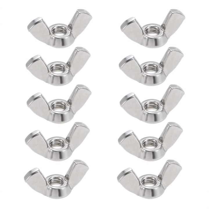 10Pcs Smooth #6-32 #8-32 #10-24 #10-32 Wing Nuts 304 Stainless Steel ...