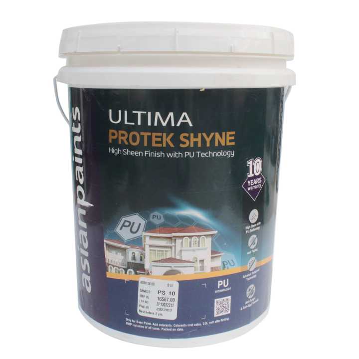 Asian Paints Ultima Protect Shine Exterior Wall Paint, 10 Litres, MISTY ...