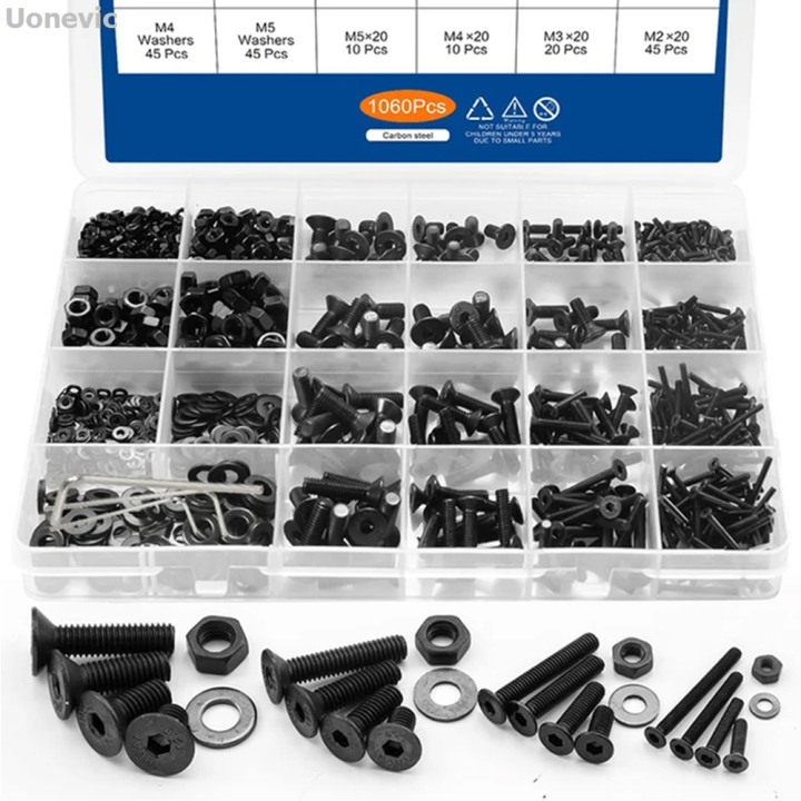 Uonevic Storage Box S M2 M1060pc3 M4 M5 Hex Socket Hex Screw Set Carbon ...