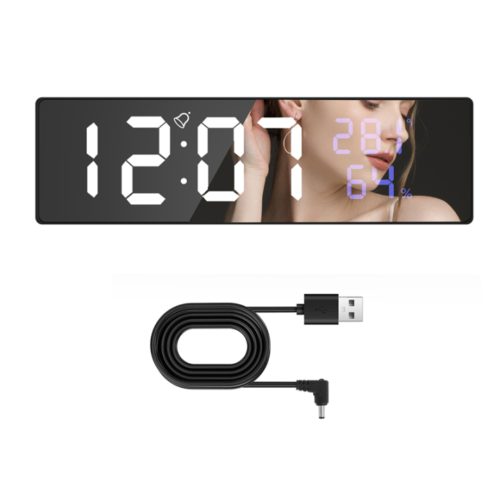 NAMUNY LED Digital Alarm Clock Snooze Temperature Date Display USB ...