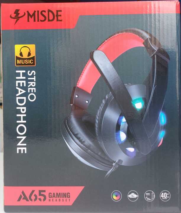 Microkingdom Mk819 Gaming Headset - Black/Red, Noise-Cancelling, Multi ...