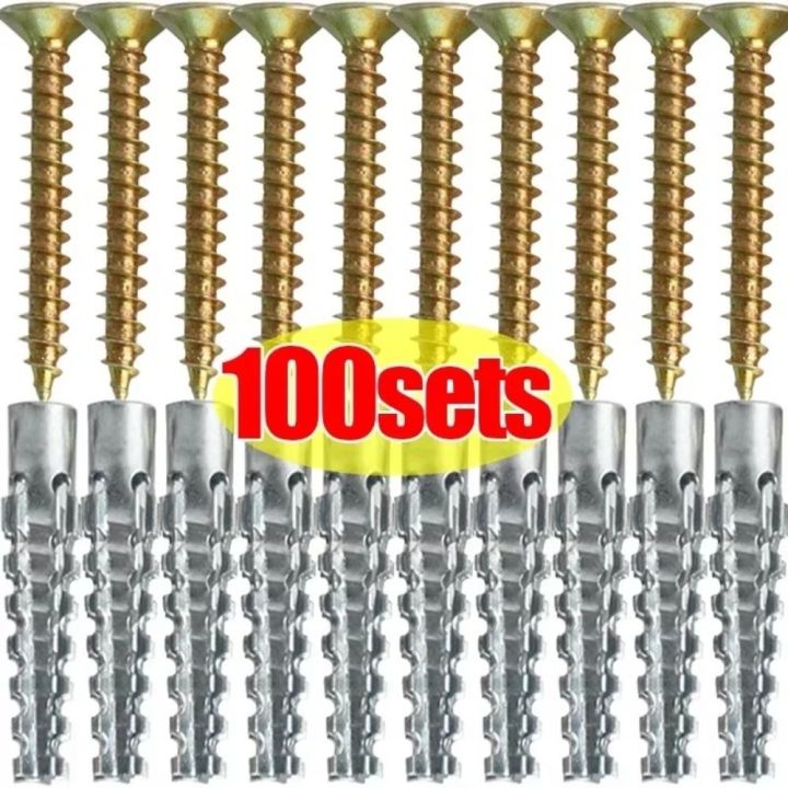 New Self Tapping Metal Expansion Tube Nails Serrated Metal Wall Screws ...
