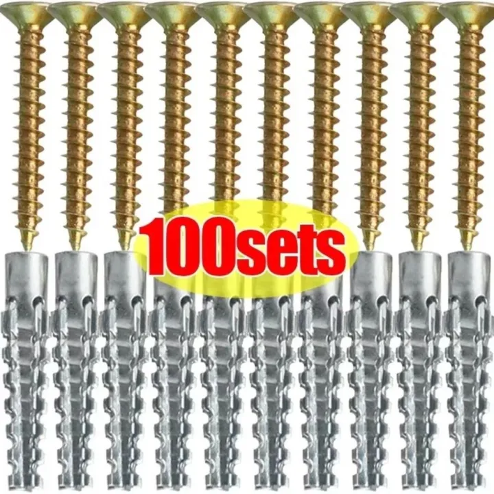 New Self Tapping Metal Expansion Tube Nails Serrated Metal Wall Screws ...