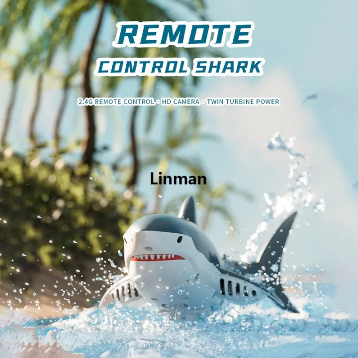 Linman 2.4G Remote Control Shark Toy With 4K HD Camera Smart Rc Shark ...