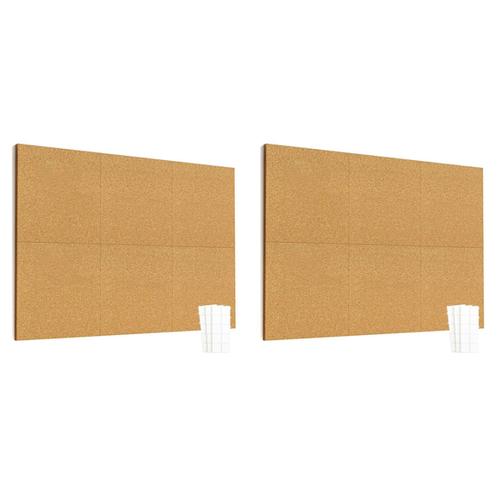 NAMUNY 12inch X 12inch Cork Tiles, 12 Pack Cork Boards for Wall with ...