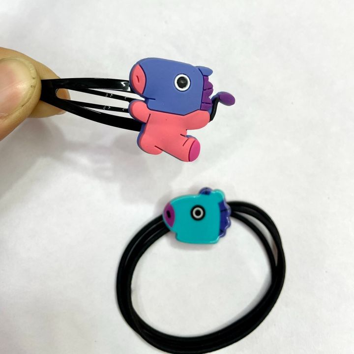 ANX Bts Hair Rubber And Matching Hair Clip For Bts Fans / Hair ...