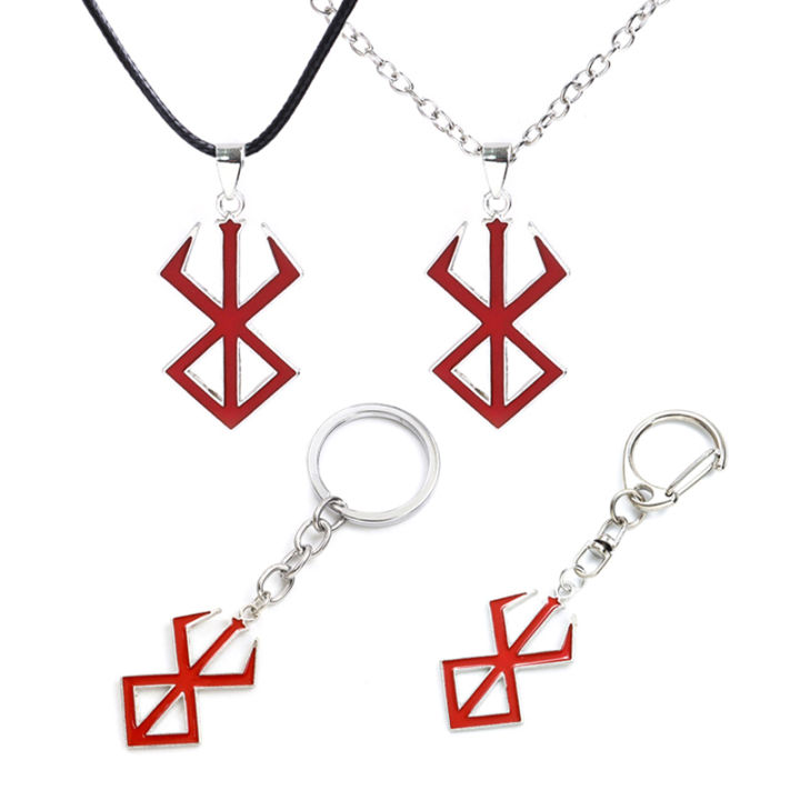 Anime Berserk Behelit Guts Alloy Keychains Red Figures Logos Pendant ...