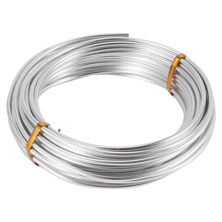 3mm Aluminium Wire 10M Craft Silver Wire for Jewellery Making Clay ...