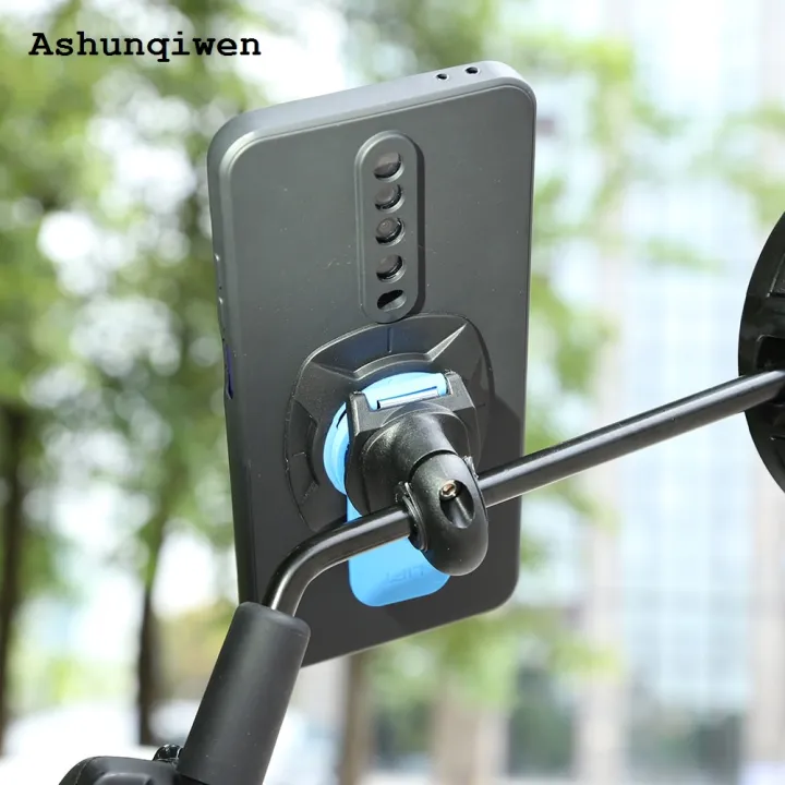 Ashunqiwen Motorcycle Bike Phone Holder Stand Bicycle Quad Lock Phone ...