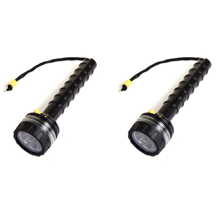 2X Scuba Deep Diving Light Professional Powerful Flashlight Underwater ...