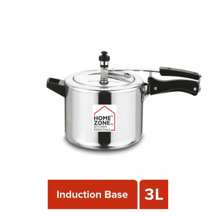 Home Zone Aluminum Sleek Pressure Cooker Induction Bottom (Inner lid ...