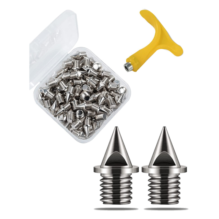 120Pcs 1/4 Inch Track Replacement Spikes with Wrench,Track Spikes for ...