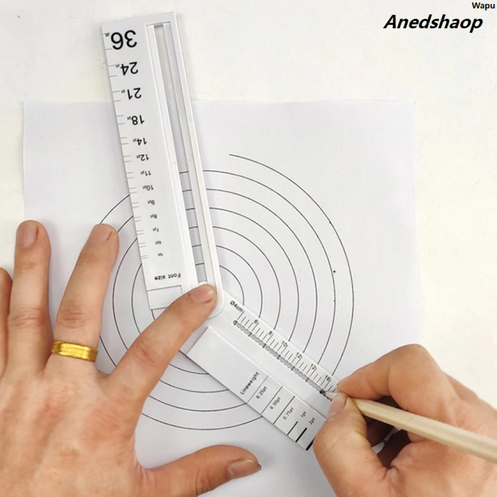 WapuHigh Quality Folding Geometric Drawing Ruler Portable Mathematical ...