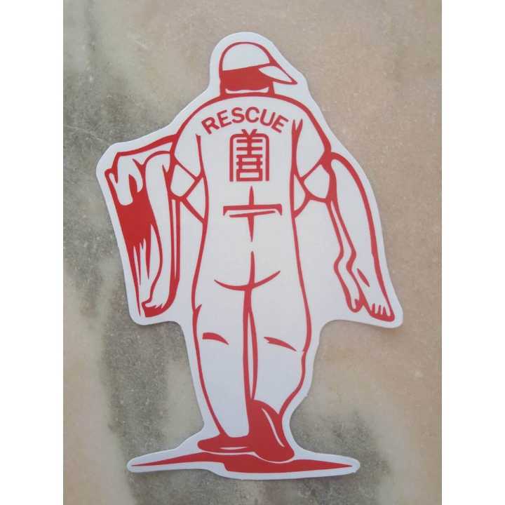 2 Pcs 11.5./7 Cm Rescue Stickers For Mobile Laptop Car Bike And Many ...