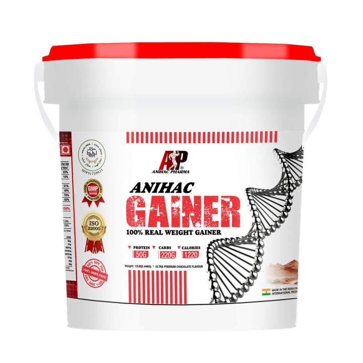 Anihac Weight Gainer 12 lbs ( 5.44 kg) | 100% Real Weight Gainer ...