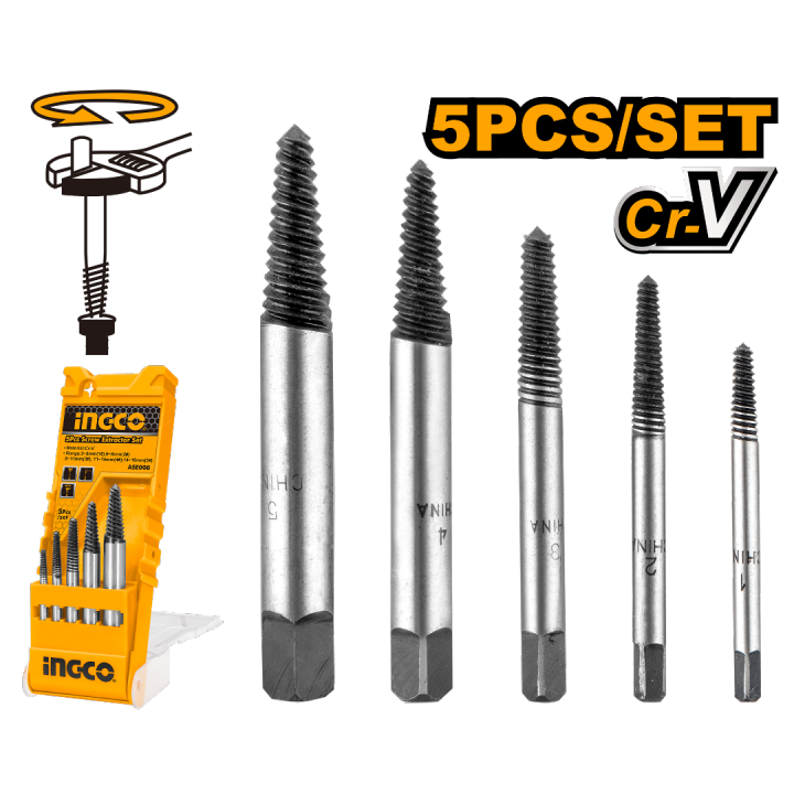 Ingco 5pcs screw extractor set | Daraz.com.np