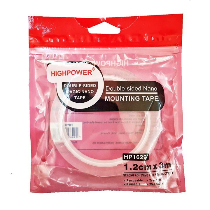 Magic Double Sided Nano Mounting Tape / 1.2 CM / 3 METRE | Daraz.com.np