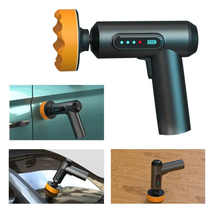 2000RPM Handheld Portable Cordless Car Polishing Machine with 3 ...