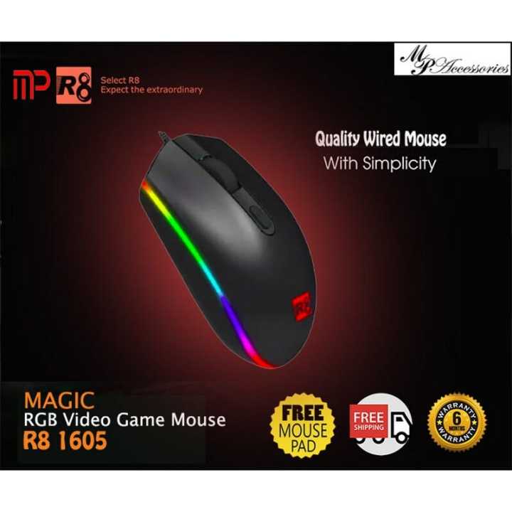 R8 1605 Magic RGB Wired Gaming Mouse | Daraz.com.np