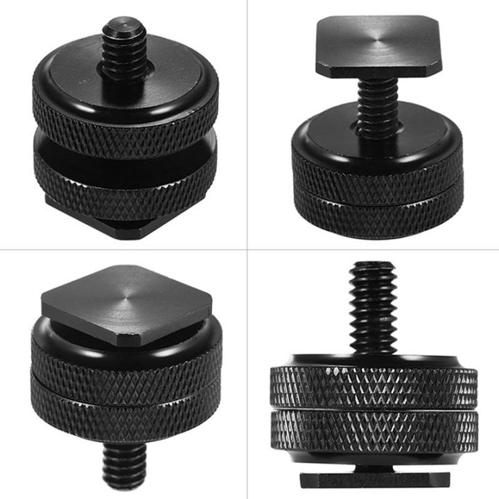 1/4 Double Conversion Screw Flash Metal Hot Shoe Mounts Camera Flash ...
