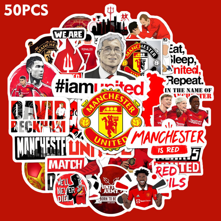 Artsy Home 25/50pcs Manchester United Football Club Stickers for ...