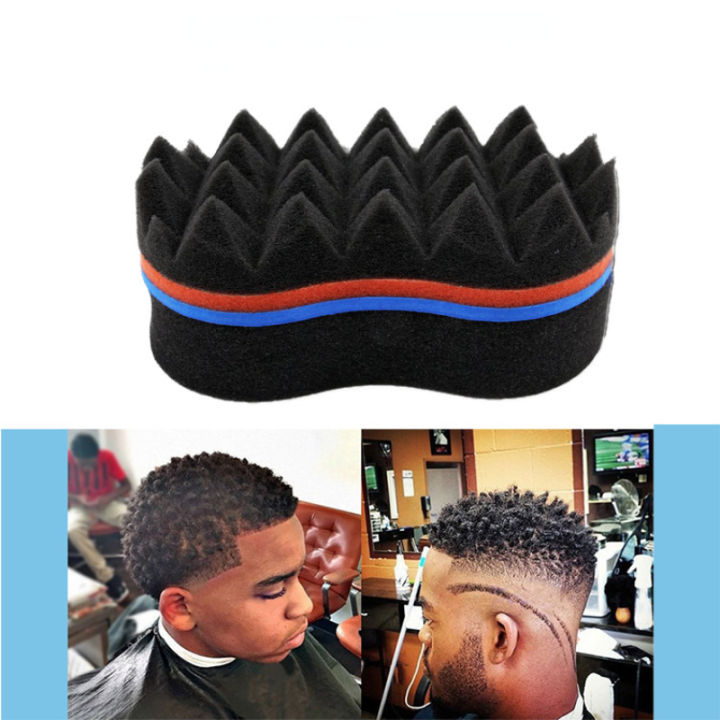 Curly Sponge Styling Tool Barber Brush Portable Hair Braid Curls Care ...