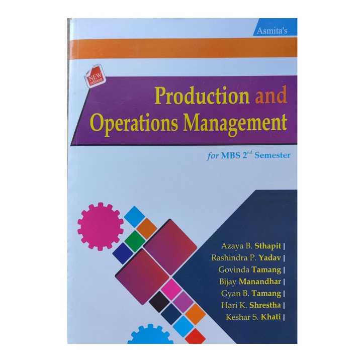 Production And Operation Management-A Textbook For MBS 2nd Semester | Daraz.com.np