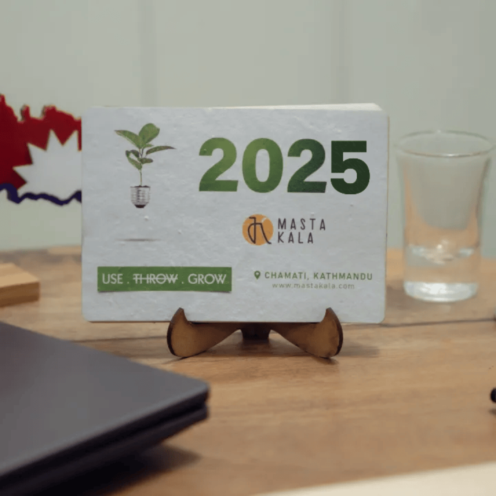 Masta Kala Seed Paper Calendar With Wooden Stand | Daraz.com.np