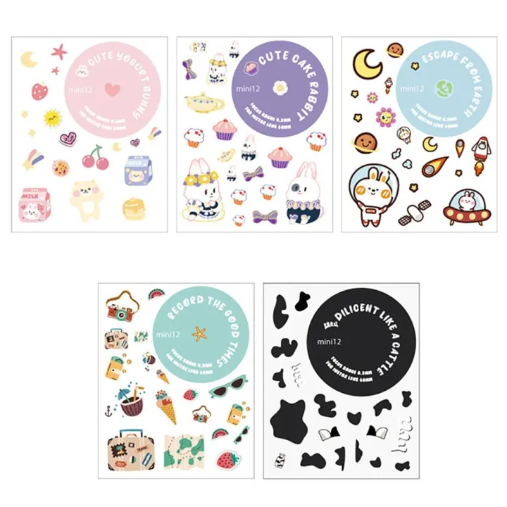 Universal DIY Instant Camera Sticker Cartoon PVC Decorative Decal Cute ...