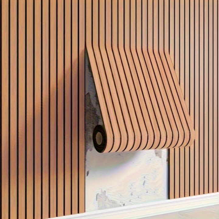 45x300cm Wallpaper Stick Wood Grating Stripe Self-Adhesive Wallpaper ...