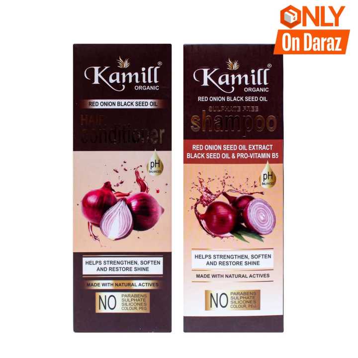 Kamill Kamil Organic Onion Hair Shampoo 300Ml +Hair Conditioner 300Ml ...