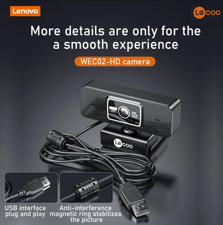 Lecoo FULL HD Web Cam Built-in Microphone, USB Web Camera for Video ...