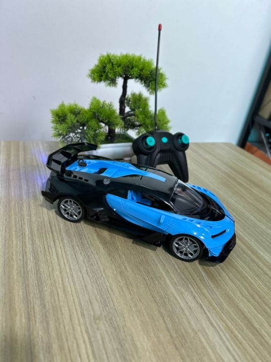 High-Speed Blue & Black Bugatti Chiron Style Remote Control RC Toy Car ...